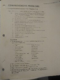 Comprehensive problem 1 for chapters 1-4 Requirement | Chegg.com