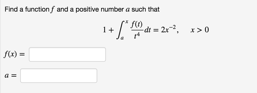 Solved Find a function f and a positive number a such that | Chegg.com