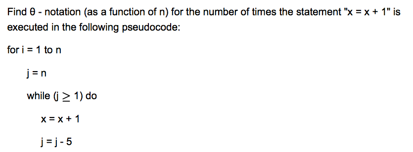 Solved Find θ-notation (as a function of n) for the number | Chegg.com