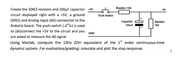 Solved Create the 10? Ohm resistors and 100muF capacitor | Chegg.com