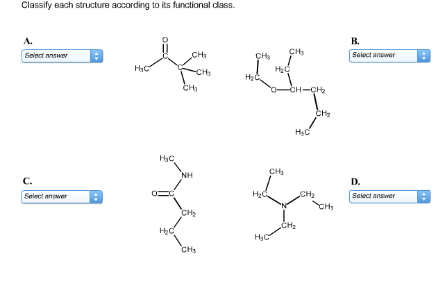 Solved Classify each structure according to its functional | Chegg.com