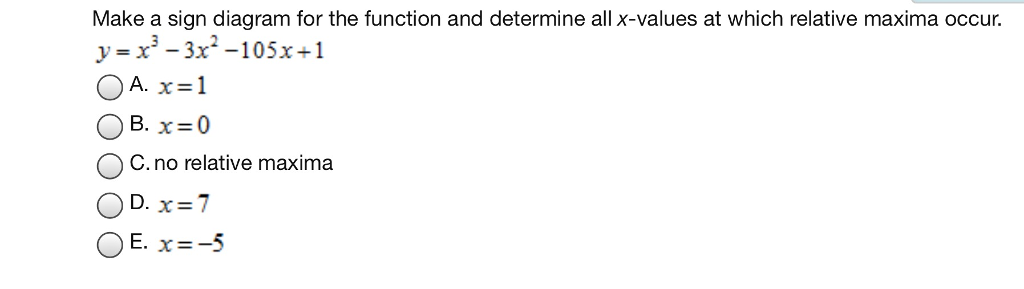 Solved Make a sign diagram for the function and determine | Chegg.com