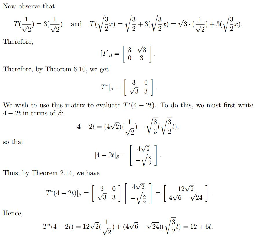 Solved In Linear Algebra, 4th edition, Friedberg Exercise | Chegg.com Solved In Linear Algebra, 4th edition, Friedberg Exercise | Chegg.com