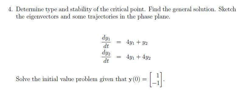 Solved Determine type and stability of the critical point. | Chegg.com