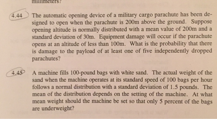 Solved The automatic opening device of a military cargo | Chegg.com