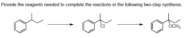 Solved Provide the reagents needed to complete the reactions | Chegg.com