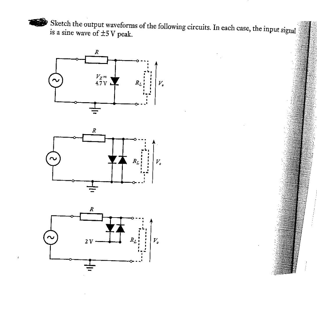 Solved Sketch the output waveforms of the following | Chegg.com Solved Sketch the output waveforms of the following | Chegg.com