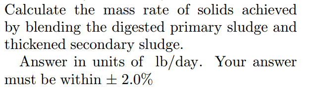 Solved Calculate the mass rate of solids achieved by | Chegg.com