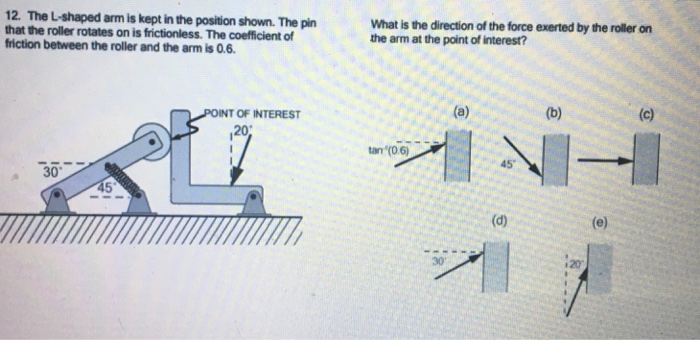 Solved The L-shaped arm is kept in the position shown. The | Chegg.com