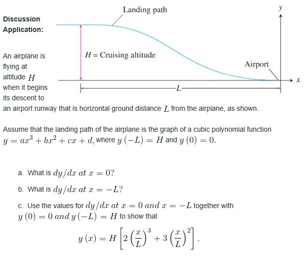 Solved An airplane is flying at altitude H when it begins | Chegg.com
