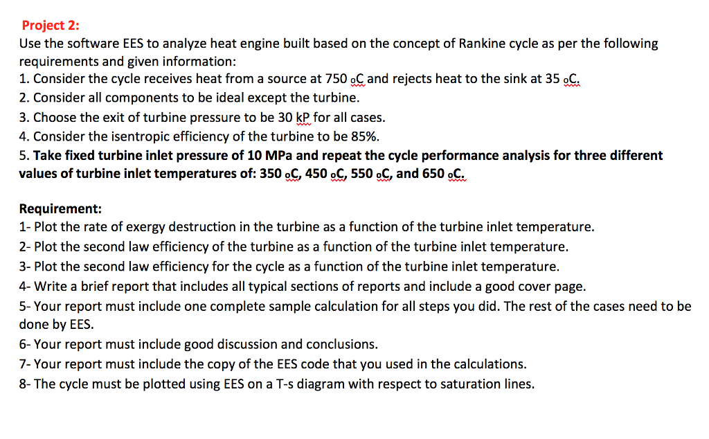 Use the software EES to analyze heat engine built | Chegg.com