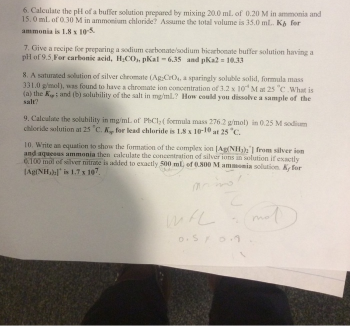 Solved Calculate the pH of a buffer solution prepared by | Chegg.com
