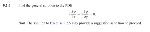 Solved 9.2.6 Find the general solution to the PDE Hint. The | Chegg.com
