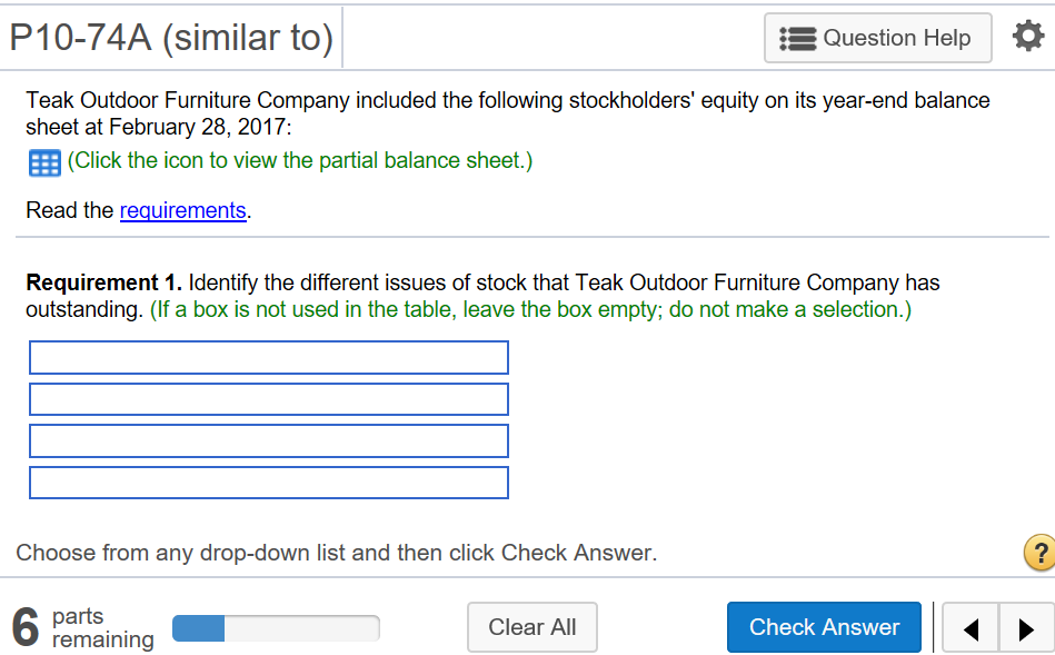 Solved P10-74A (similar to) Question Help Teak Outdoor | Chegg.com Solved P10-74A (similar to) Question Help Teak Outdoor | Chegg.com