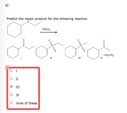 Predict the major product for the following reaction. | Chegg.com