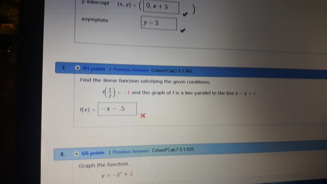Solved Find the linear function satisfying the given | Chegg.com