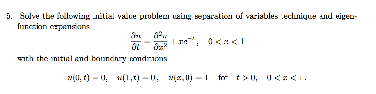 Solve the following initial value problem using | Chegg.com