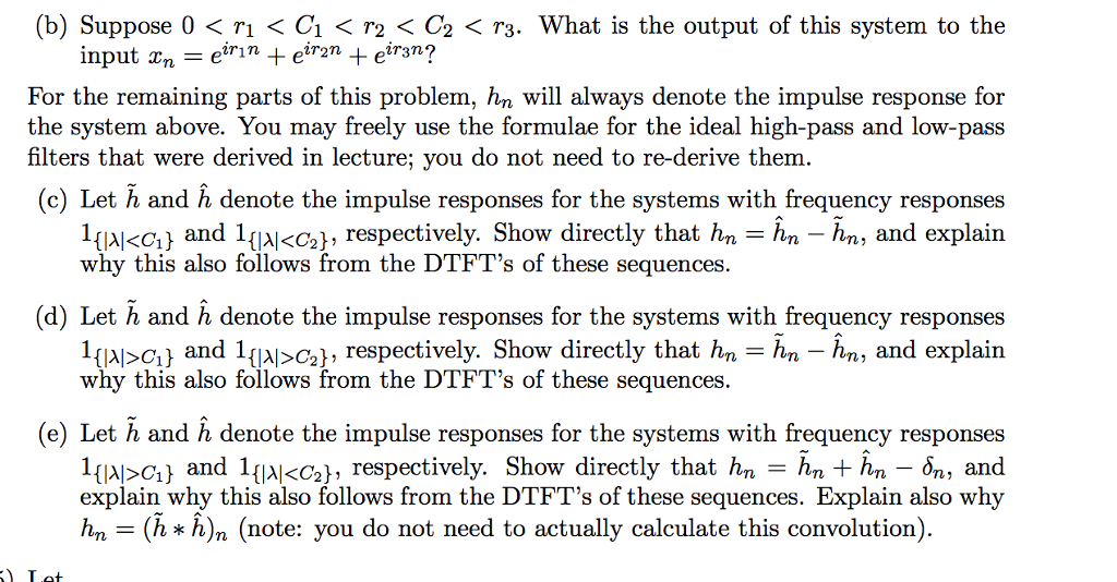 Solved Consider the LTI system with frequency response | Chegg.com