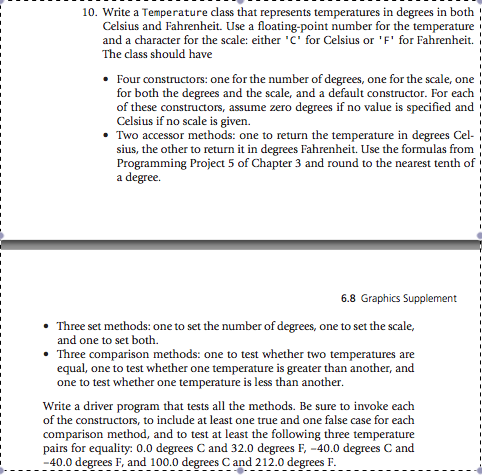 Write a Temperature class that represents | Chegg.com