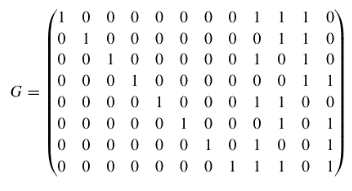 5. For the code given by the 8 × 12 generator matrix | Chegg.com