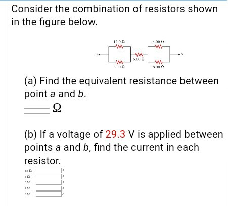 Solved Consider the combination of resistors shown in the | Chegg.com