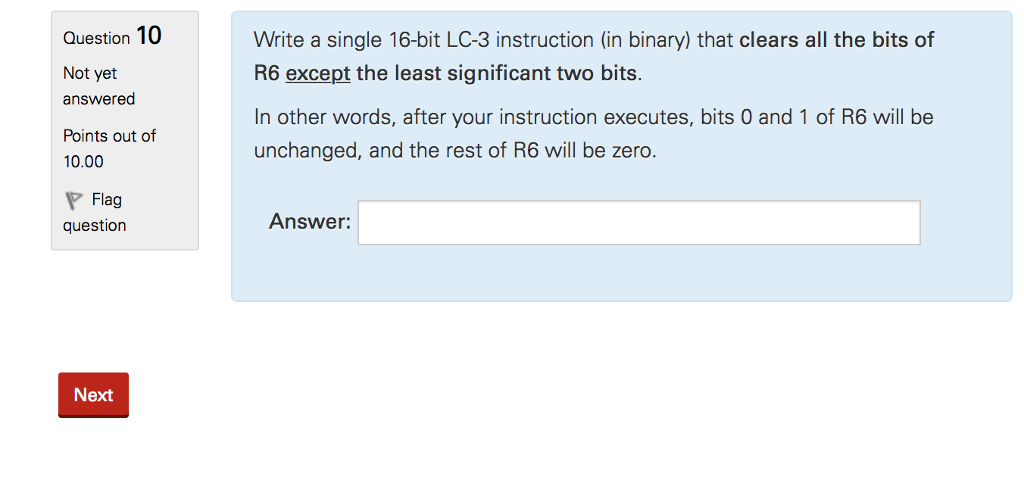 Solved Write a single 16-bit LC-3 instruction (in binary) | Chegg.com