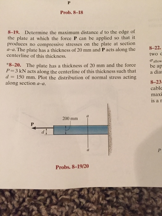 Solved Determine the maximum distance d to the edge of the | Chegg.com