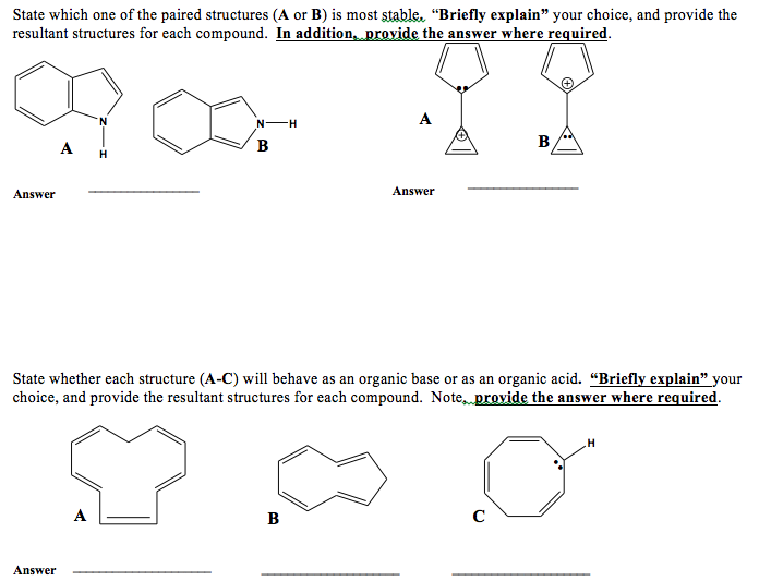 Solved State which one of the paired structures (A or B) is | Chegg.com