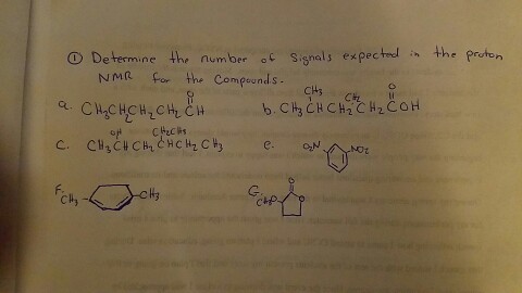 Solved determine the number of signals expected in the | Chegg.com