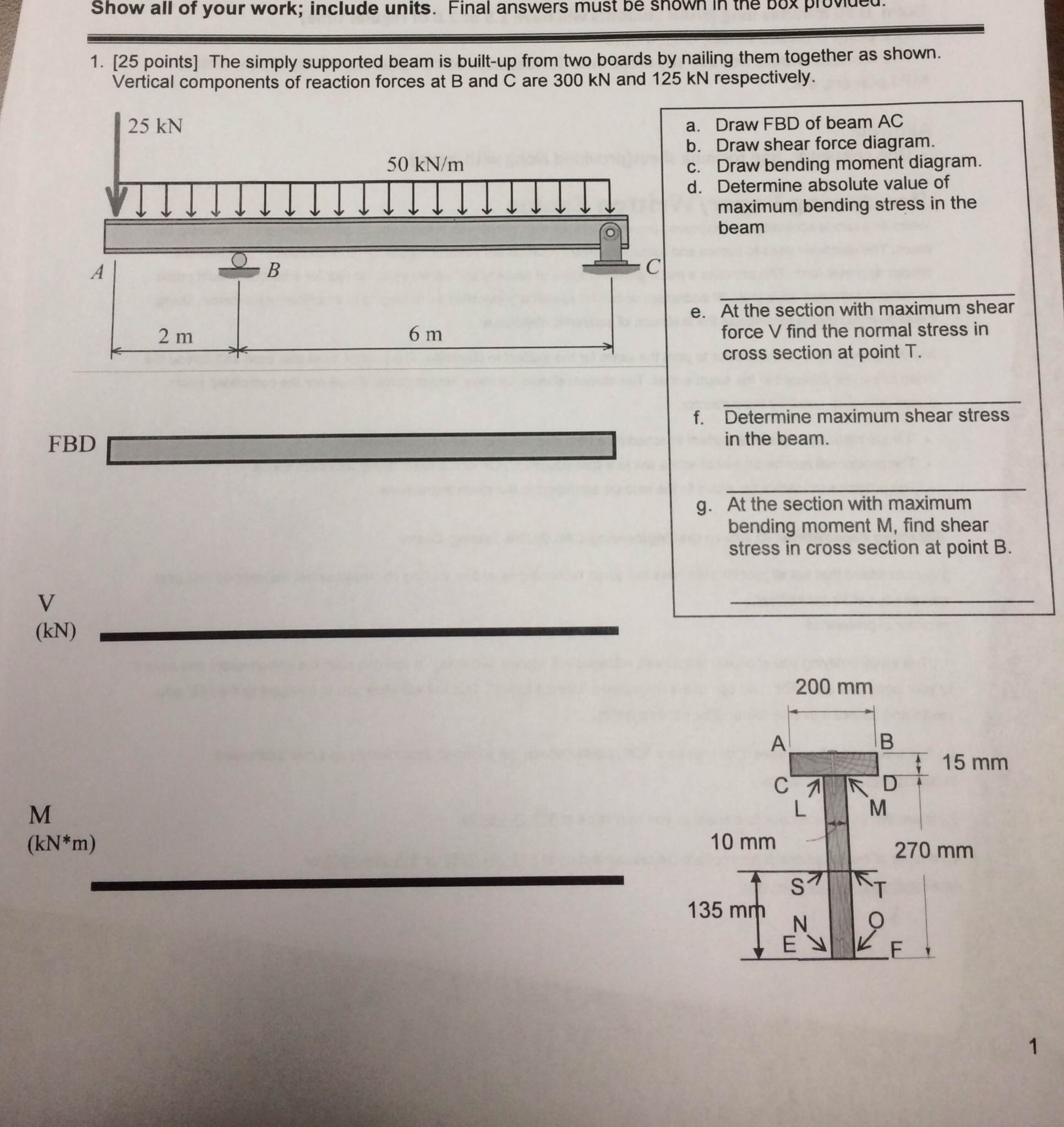 Solved Show all work; include units. Final answers must be | Chegg.com