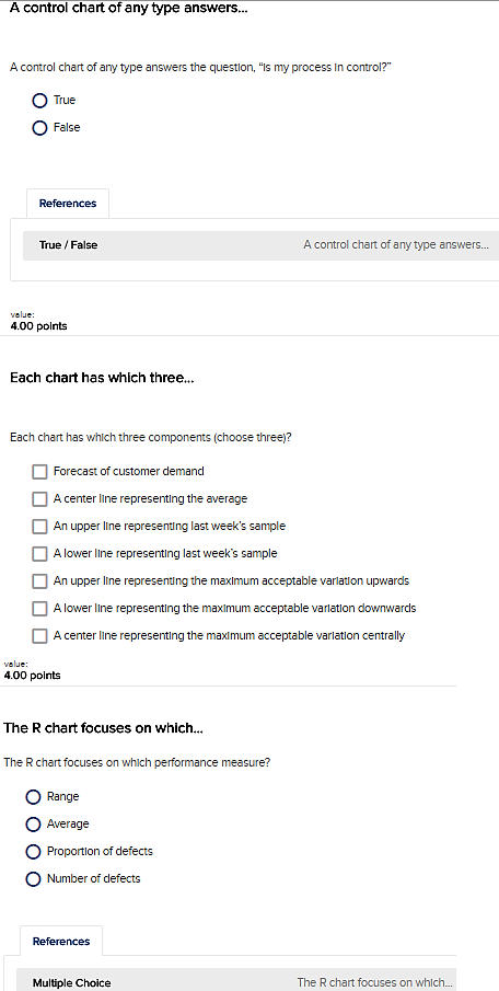 Solved A control chart of any type answers... A control | Chegg.com