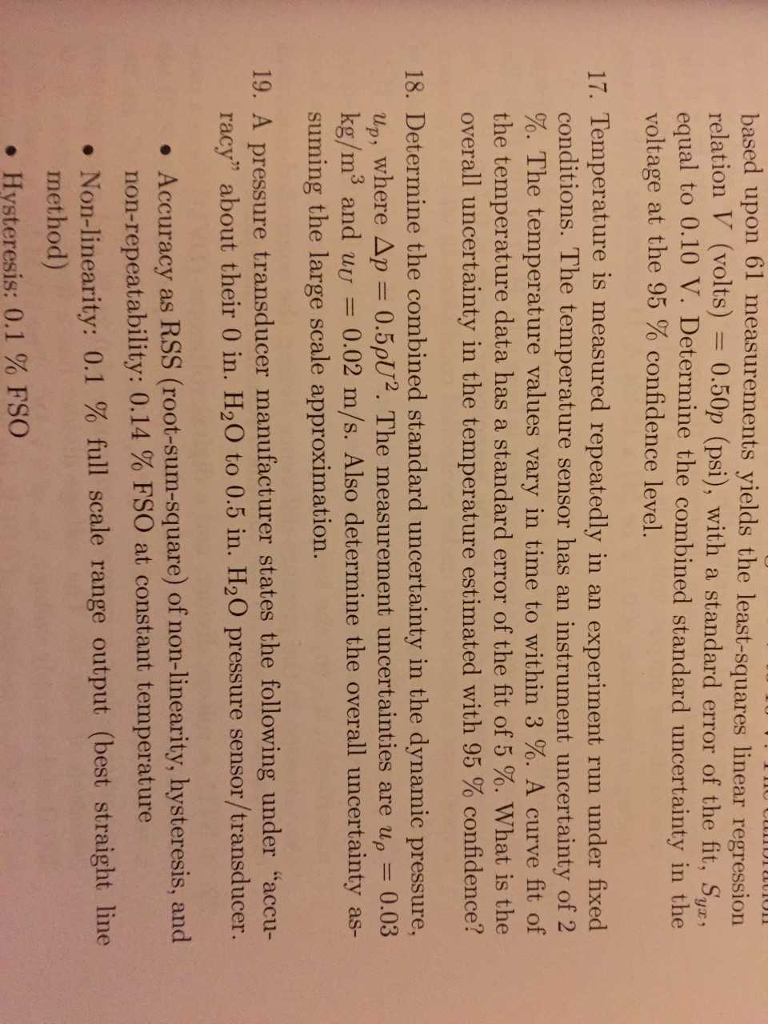 Solved based upon 61 measurements yields the least-squares | Chegg.com