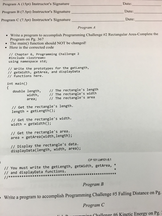 Write A Program To Accomplish Programming Challenge
