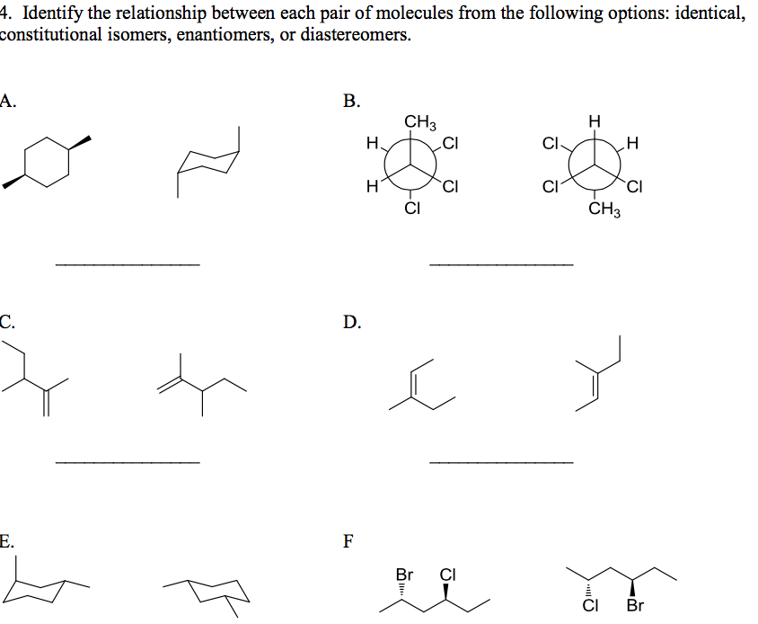 Solved Identify the relationship between each pair of | Chegg.com