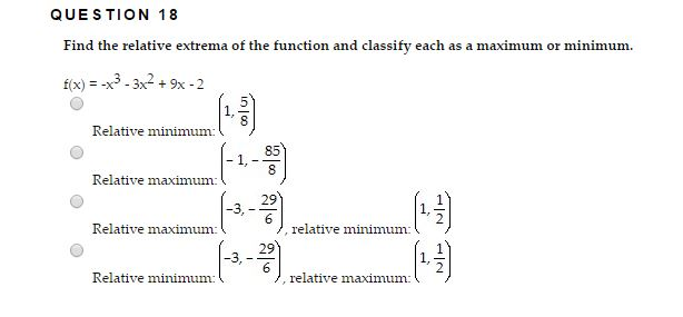 Solved Find the relative extrema of the function and | Chegg.com