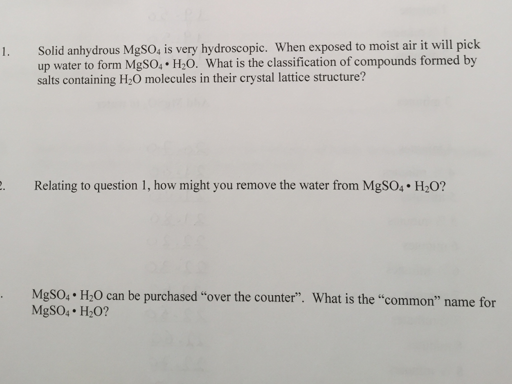 Mgso4 Crystal Structure