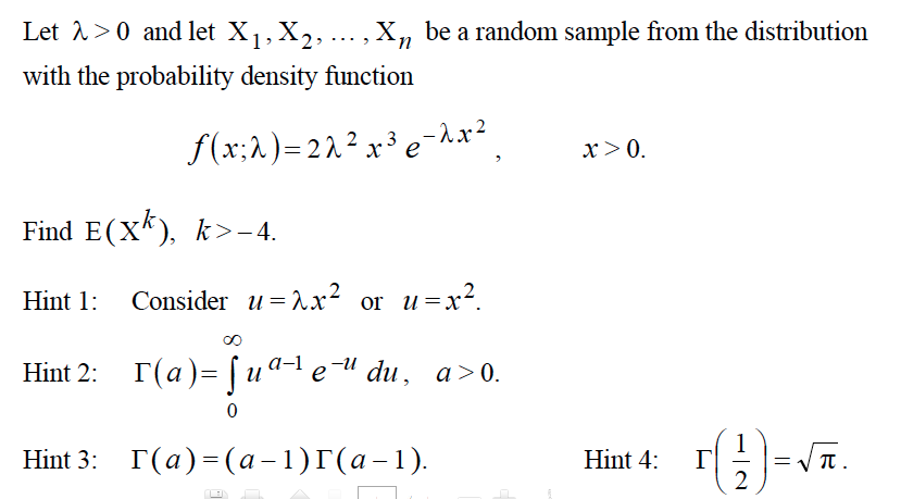 Solved Let Lambda 0 And Let X 1 X2 Xn Be A Random 3321