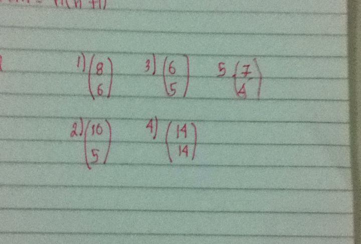 Solved EVALUATE THE BINOMIAL COEFFICIENT. | Chegg.com