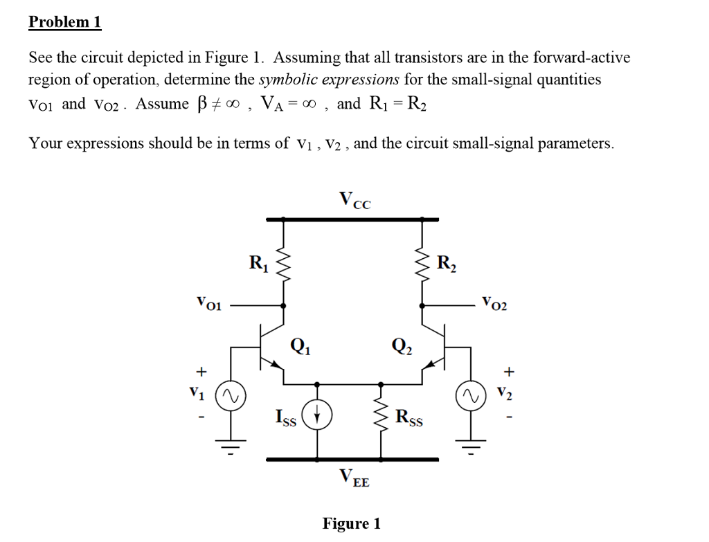 Solved Problem 1 See the circuit depicted in Figure 1. | Chegg.com