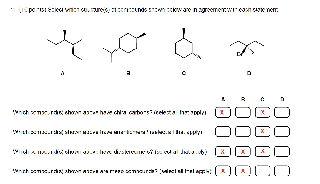 Solved How can B be a meso compound if it doesn't have any | Chegg.com