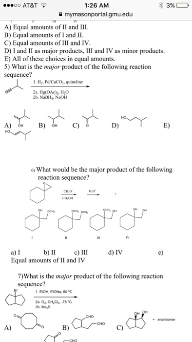 Solved Equal amounts of II and III. Equal amounts of I and | Chegg.com
