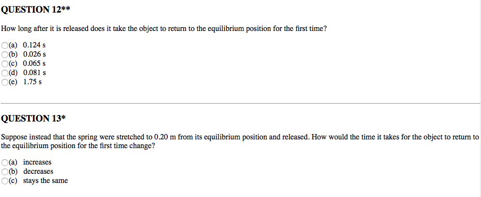 Solved QUESTION 9* This and the following four questions | Chegg.com