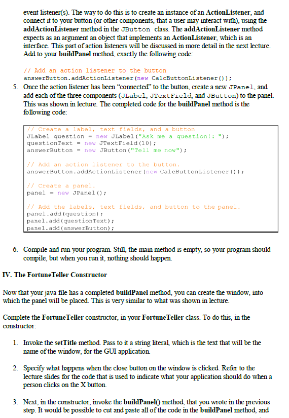 Solved This lab is meant to acquaint you with GUIs, which | Chegg.com