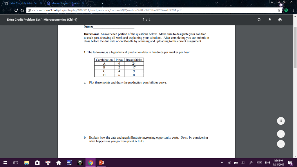 Solved Q Macro Chapte 1 P Extra Credit Problem Set x C | Chegg.com