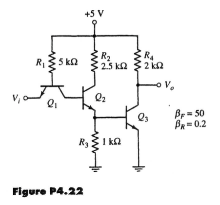 Solved 22. A simplified TTL inverter is shown in Figure | Chegg.com