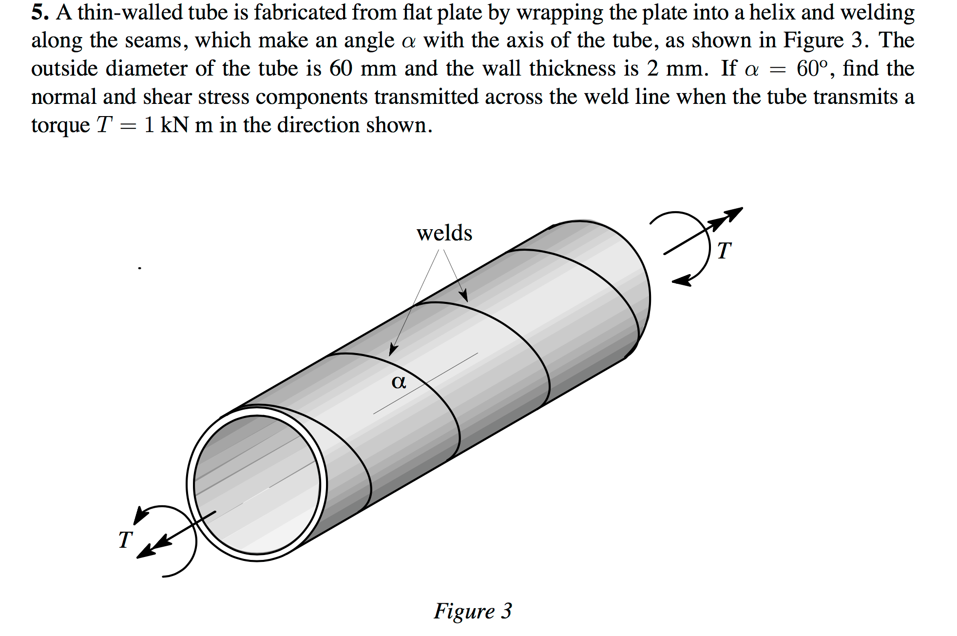 A thin-walled tube is fabricated from flat plate by | Chegg.com