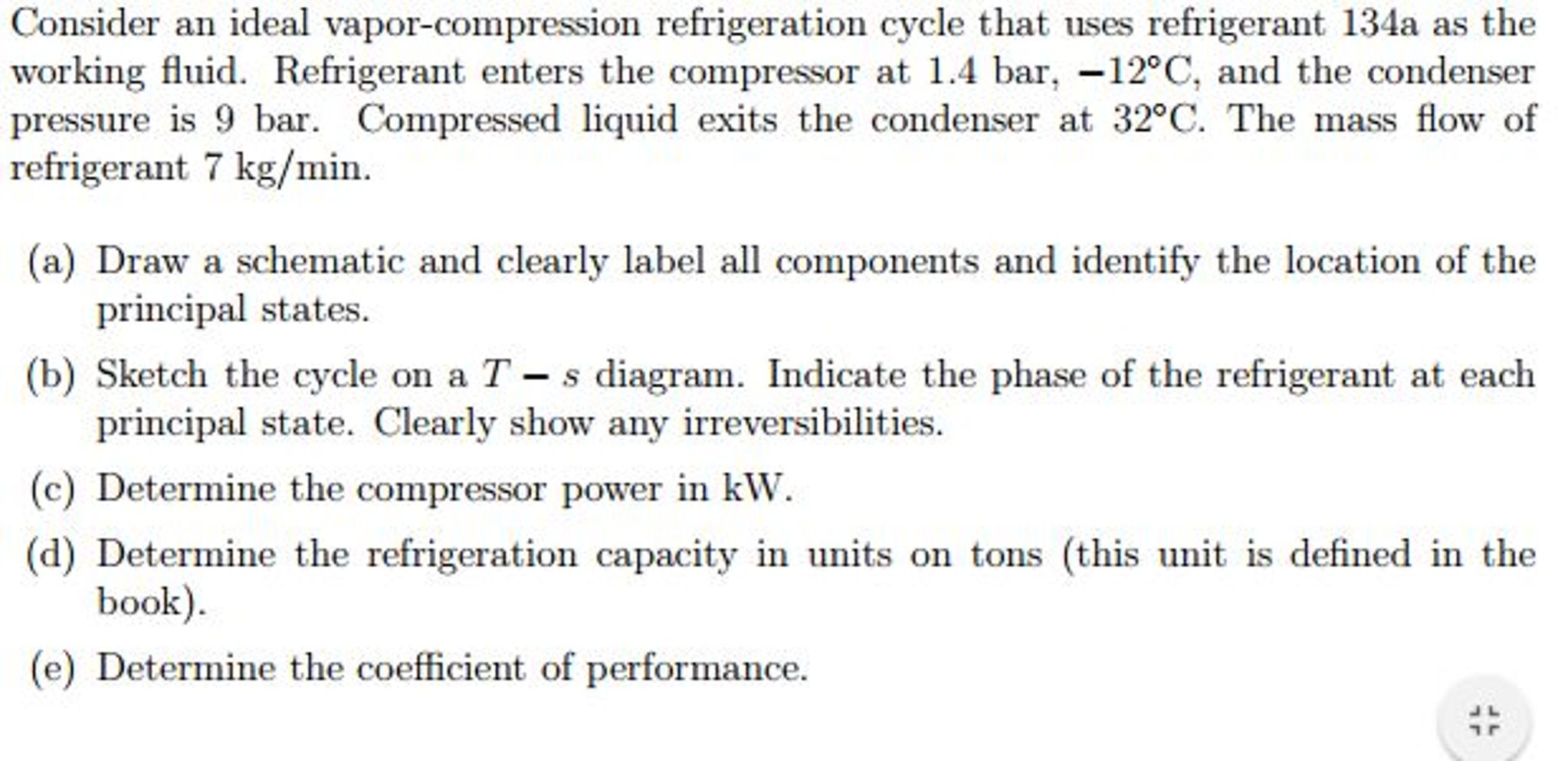 Solved Consider an ideal vapor-compression refrigeration | Chegg.com