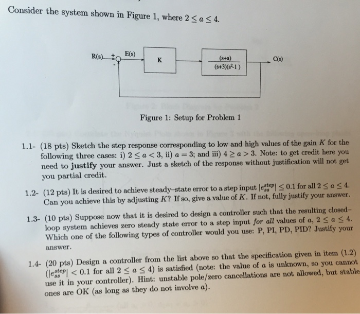Solved Consider the system shown in Figure1, where 2 | Chegg.com