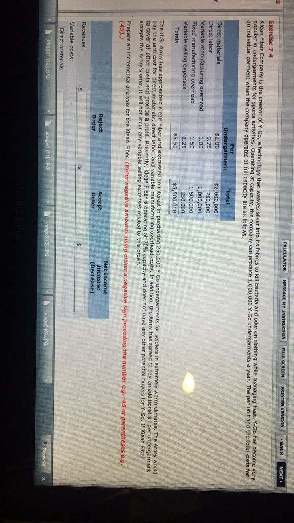 Solved CALCULATOR MESSAGE MY INSTRUCTOR FULL scREEN PRINTER | Chegg.com