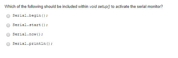 Solved Which of the following should be included within void | Chegg.com